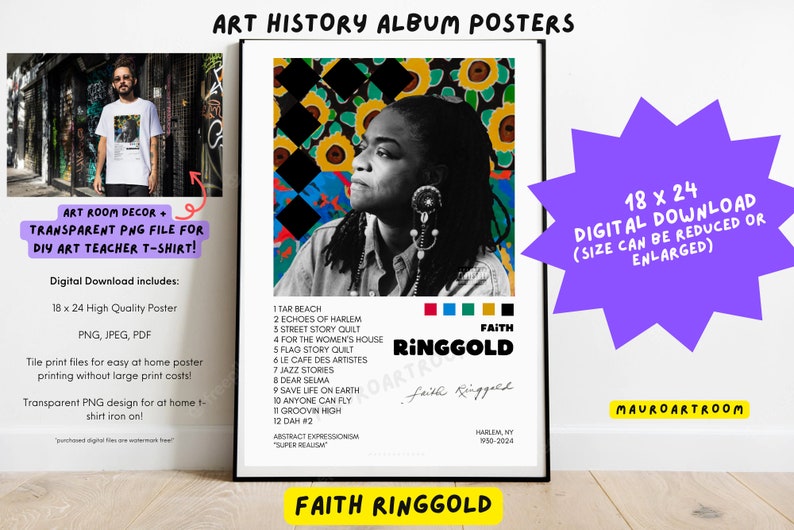 Art History Album Cover Inspired Classroom Poster - Faith Ringgold ...