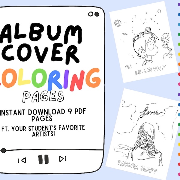 Coloring Book Album Cover - Etsy