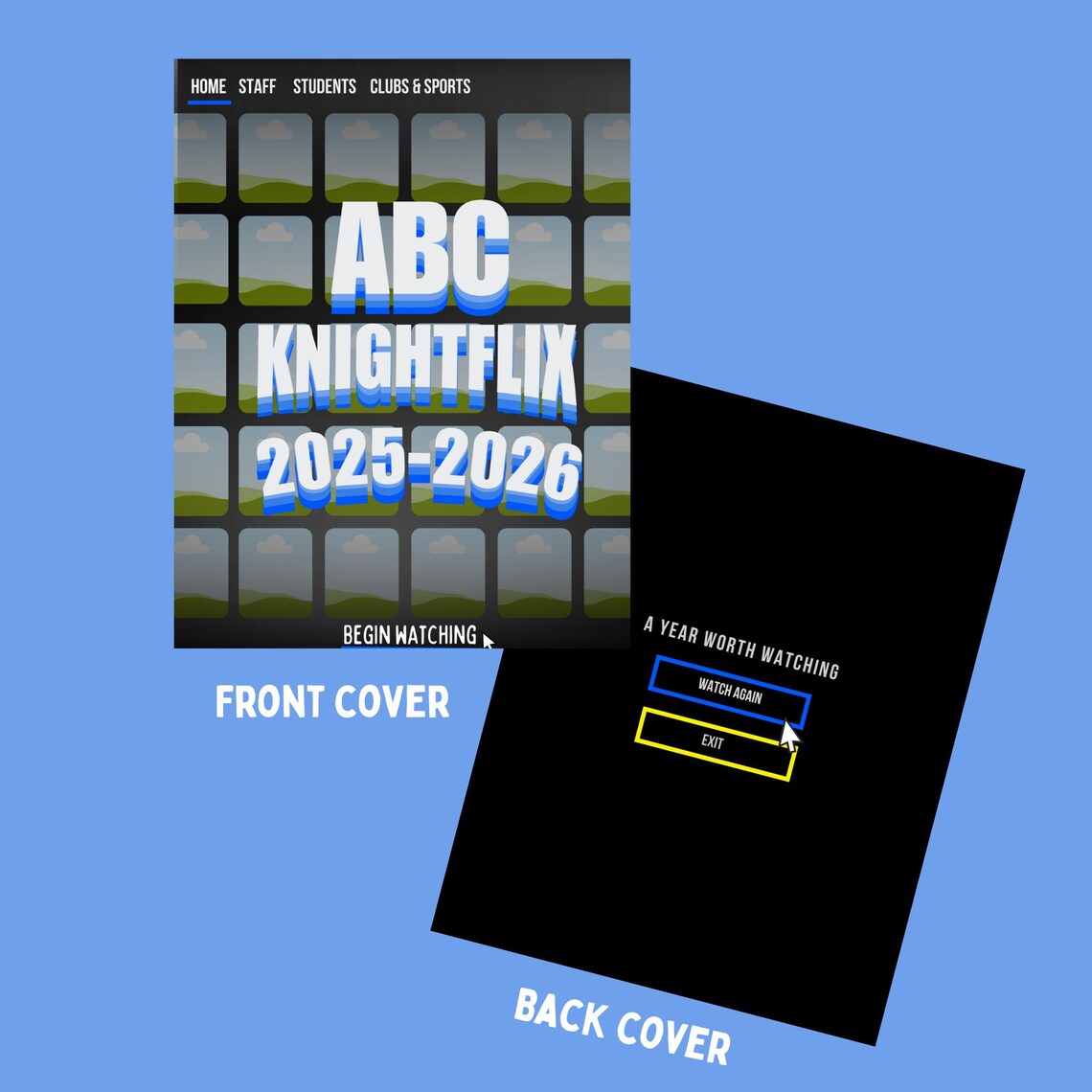 Yearbook Template - Netflix Theme - Easy Edit - Mauroartroom - Etsy