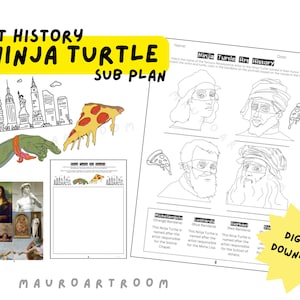 Ninja Turtle Art History - Sub Plan - Mauroartroom - Etsy