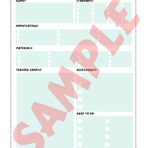Digital Download Unit Planner (art & General Ed) Teacher Planner - Etsy