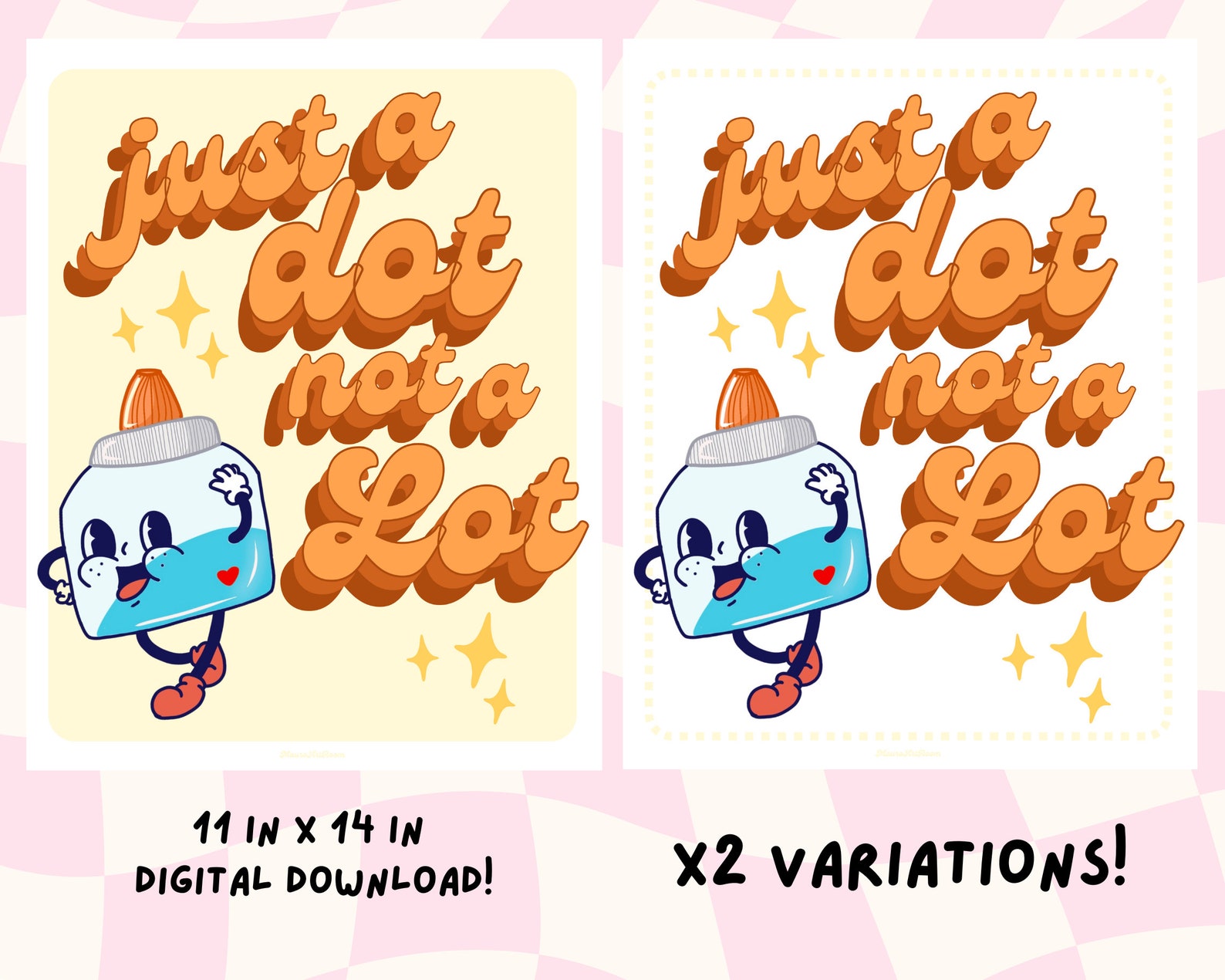 Just A Dot Poster Retro Glue Bottle Classroom Decor - Etsy