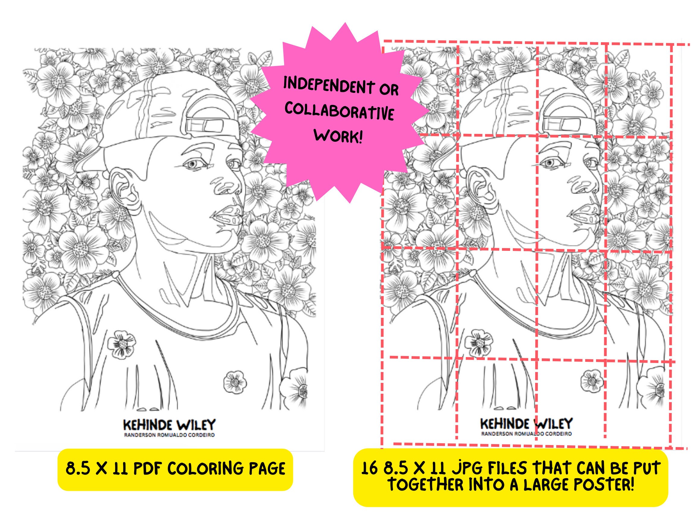 Famous Artist Black History Month Collaborative Poster / Coloring Pages ...