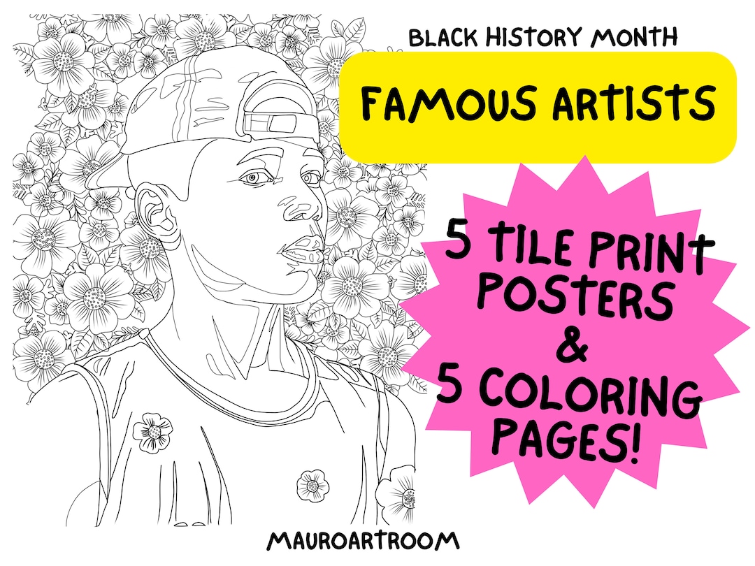 Famous Artist Black History Month - Collaborative Poster / Coloring ...