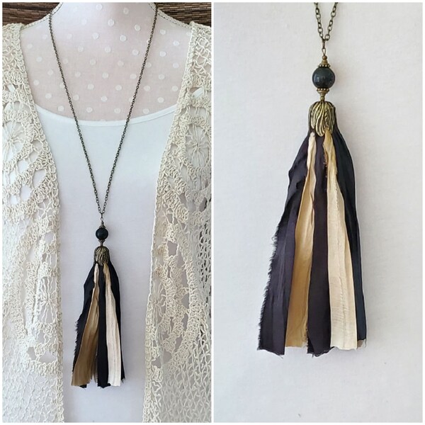 Sari Ribbon Necklace - Etsy