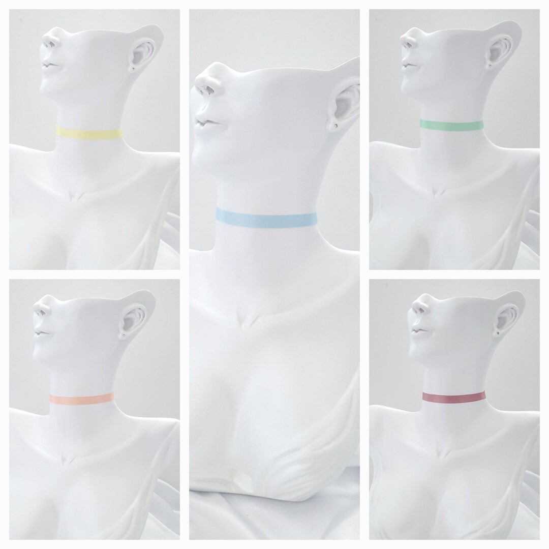 Satin Choker Necklace, Thin, Ribbon - Etsy