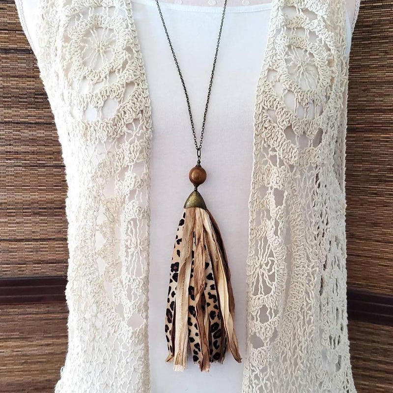 Sari Ribbon Necklace - Etsy