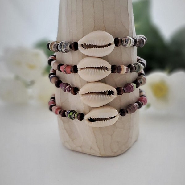 Shell Bead Bracelet - Etsy
