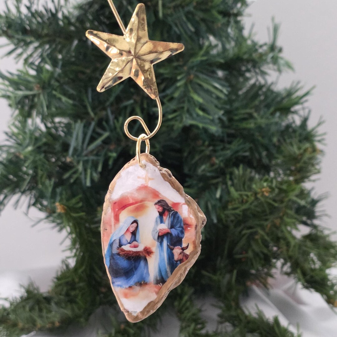 Nativity, Shell Ornament, Decoupage, Christmas - Etsy