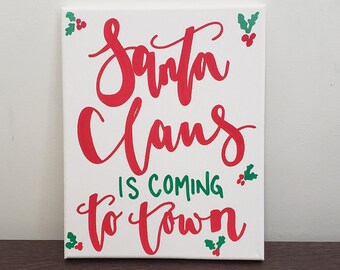 Santa is Coming Sign - Etsy