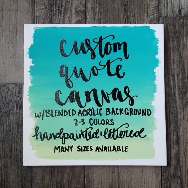 Canvas Art Quotes - Etsy