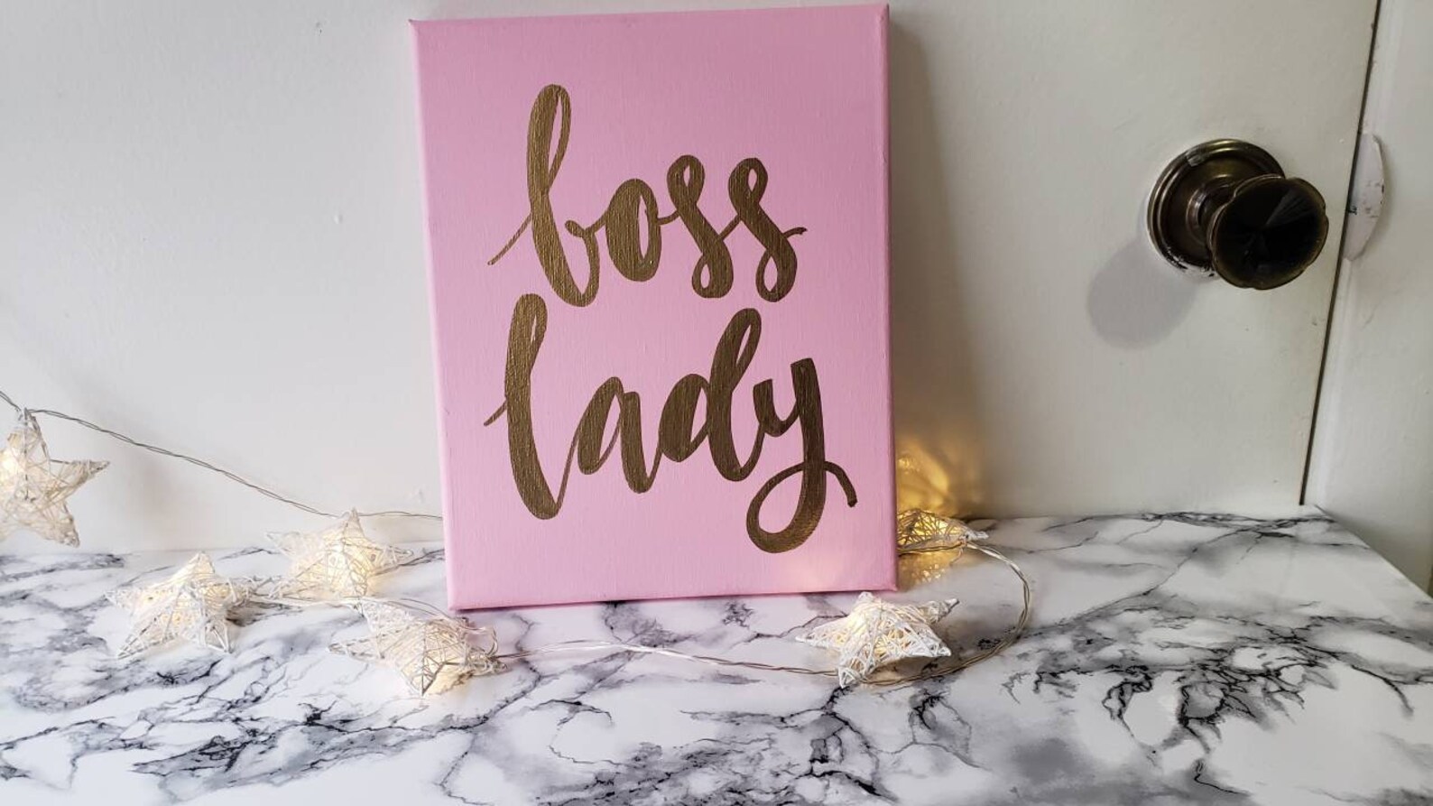 Boss Lady Canvas Quote Art Boss Lady Sign Gift for - Etsy