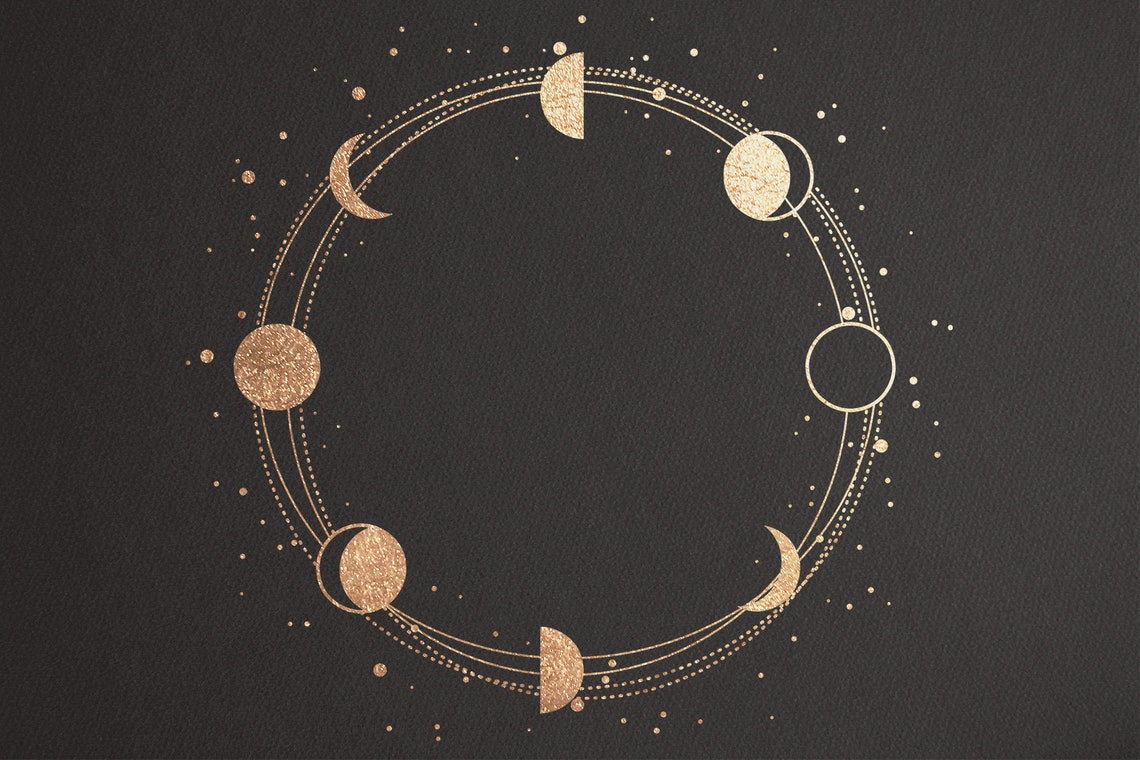Gold Foil Circle Frames PNG | Magic Frames PNG | Gold Esoteric Frames ...