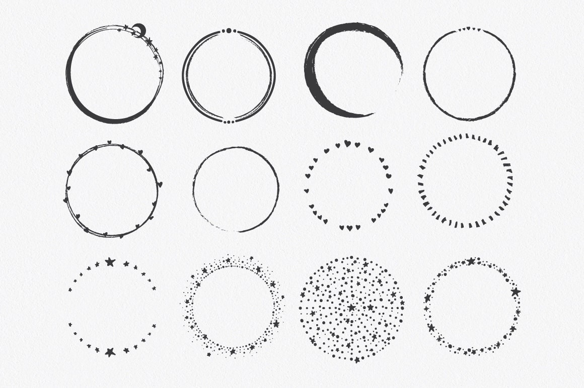 Circle Frame Bundle Svg / Frame Bundle Svg / Round Frames Svg / Vector ...