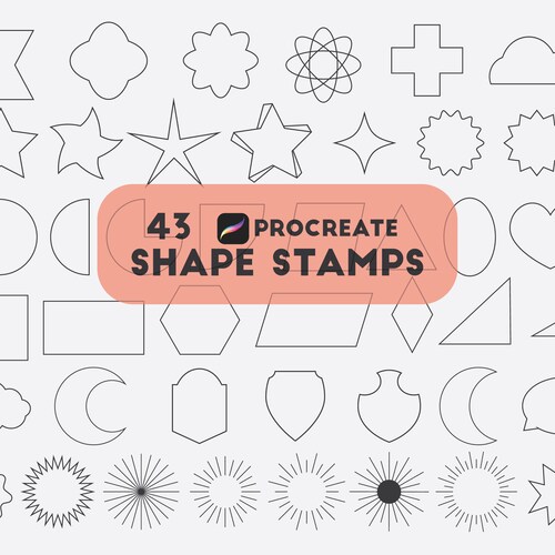 Simple Shape Procreate Brushes Basic Shape Stamps - Etsy
