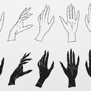 Witch Hand Svg, Magic Female Hand Svg, Mystical Svg, Witch Hands ...