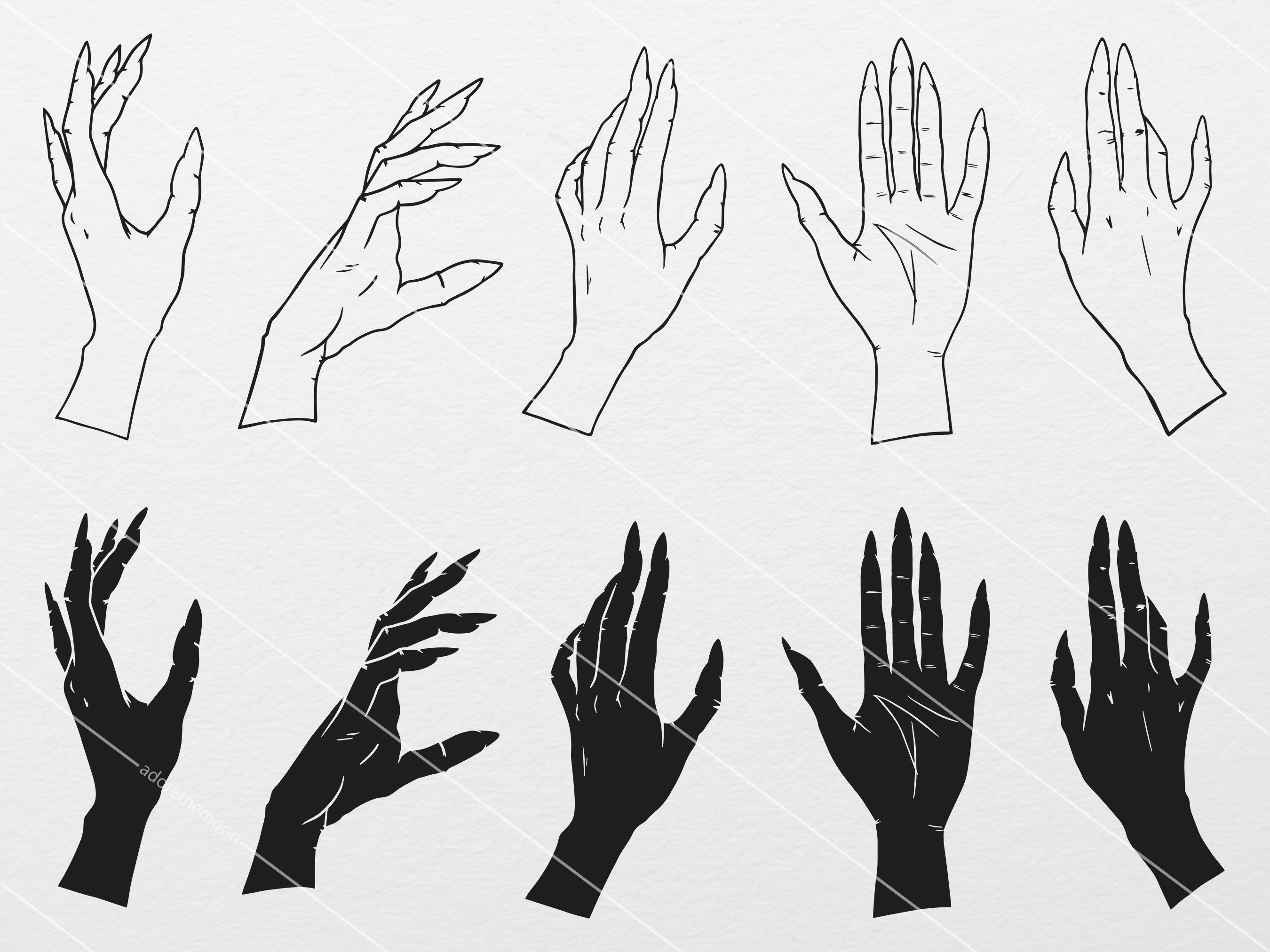 Witch Hand Svg, Magic Female Hand Svg, Mystical Svg, Witch Hands ...