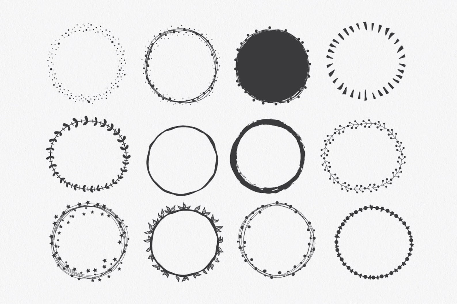 Circle Frame Bundle Svg | Frame Bundle Svg | Round Frames Svg | Vector ...