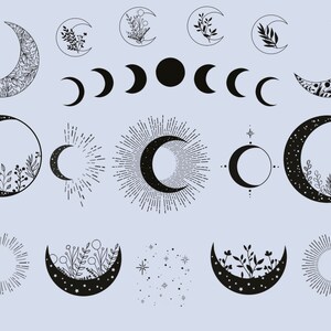 Procreate Mystic Moon Stamps, Mystical Moon Stamps, Procreate Stamp ...