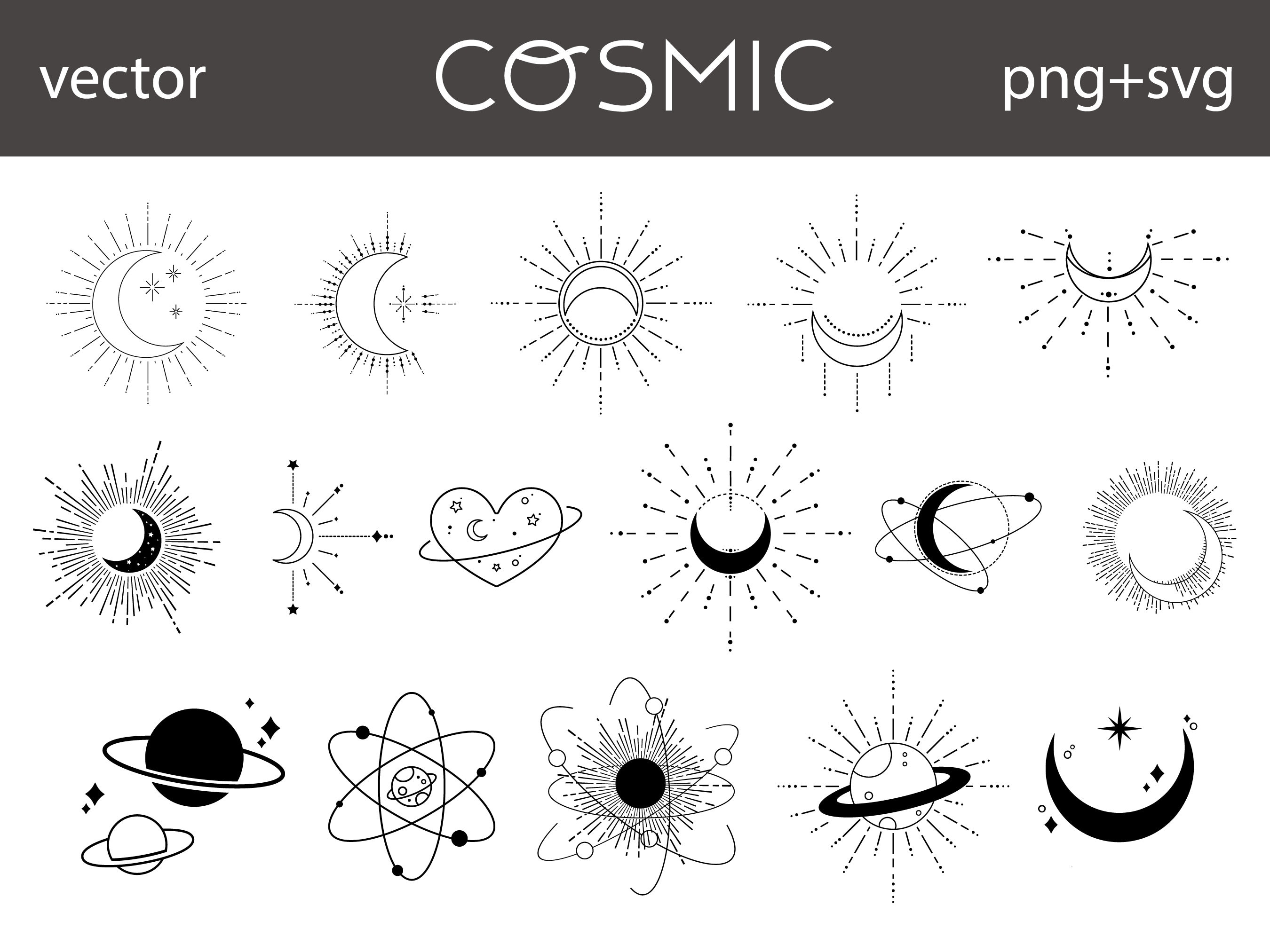 Cosmic SVG Elements | Moon Svg | Mystical Clipart | Mystery Symbols Png ... Cosmic SVG Elements | Moon Svg | Mystical Clipart | Mystery Symbols Png ...
