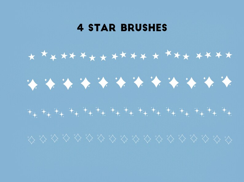 Procreate Brushes | Star Doodle Brushset | Star Procreate Stamps ...