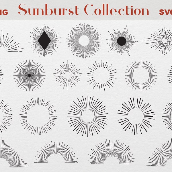 Retro Starburst Svg - Etsy