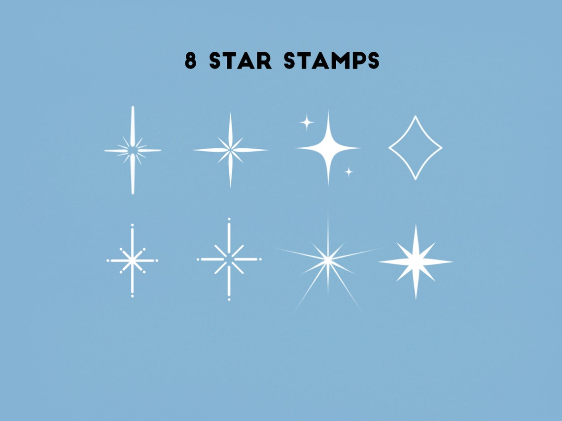 Procreate Brushes | Star Doodle Brushset | Star Procreate Stamps ...