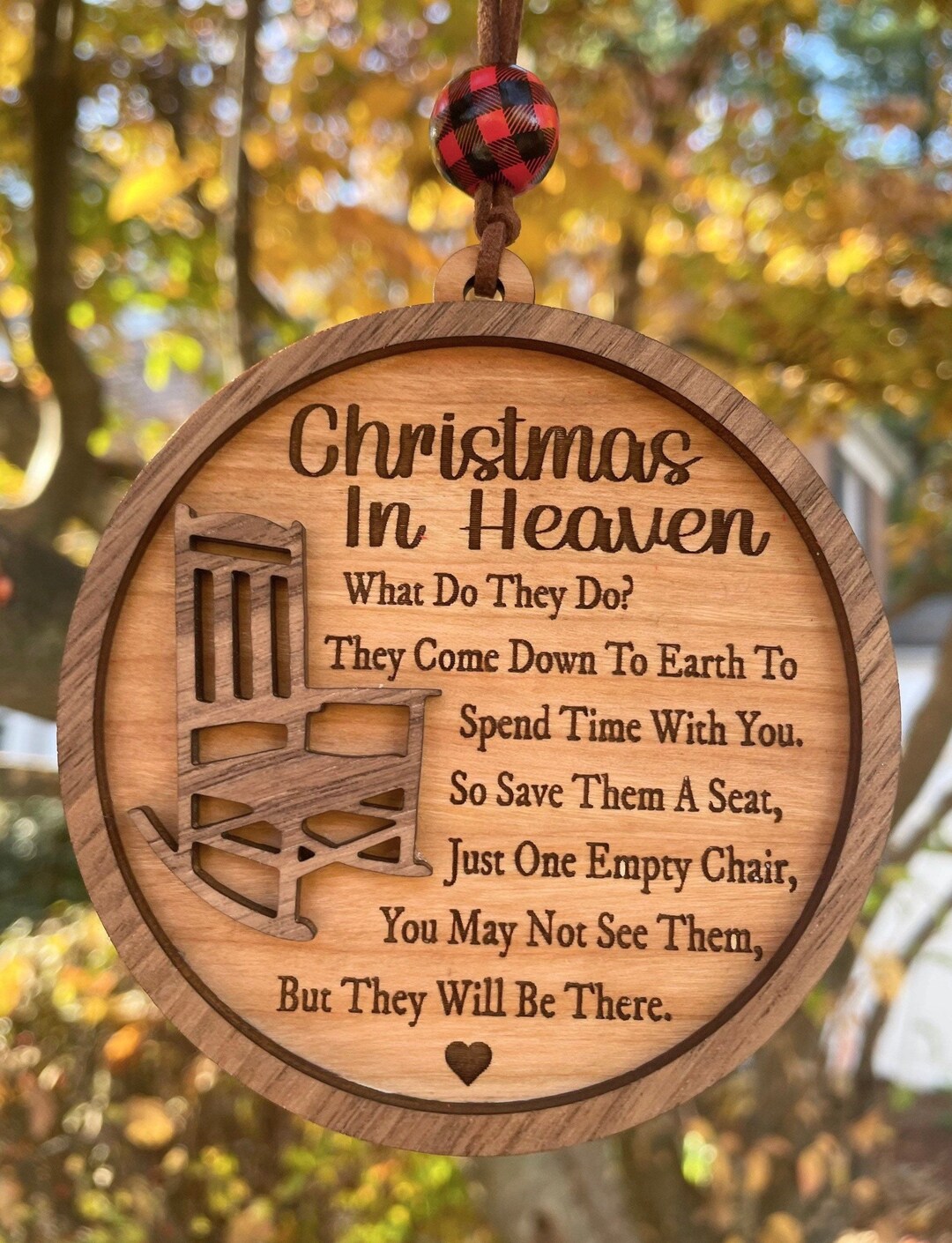 Memorial Ornament Empty Chair Christmas in Heaven - Etsy