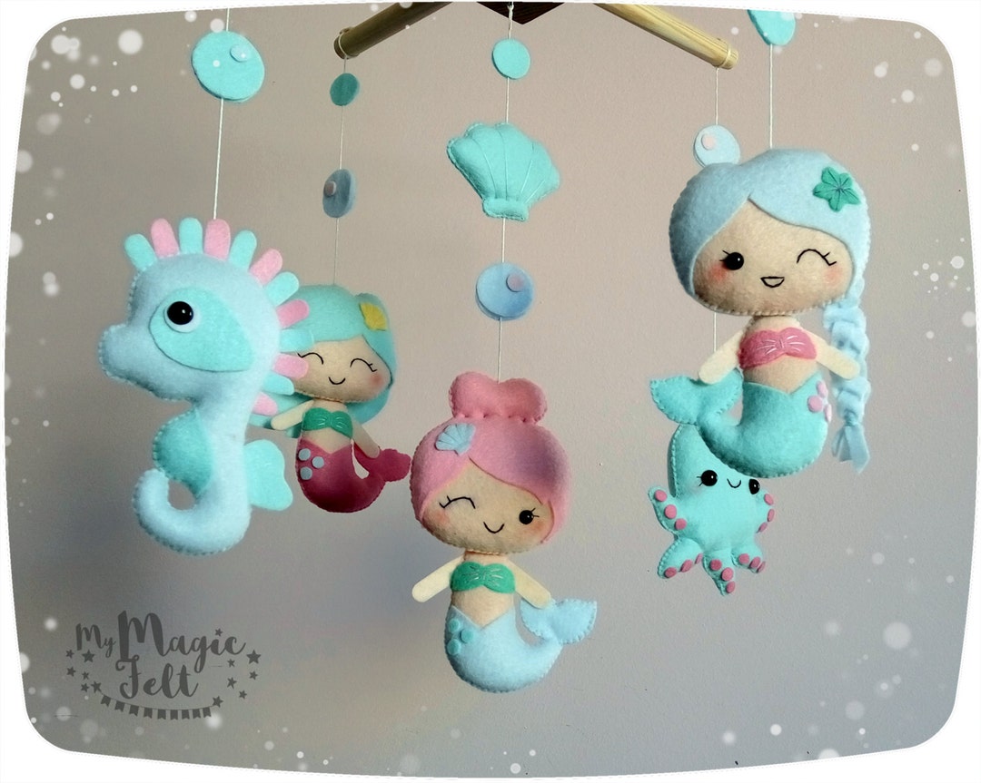 Baby Mobile Mermaids Baby Girl Mobile Ocean Baby Mobile Mermaid Baby ...