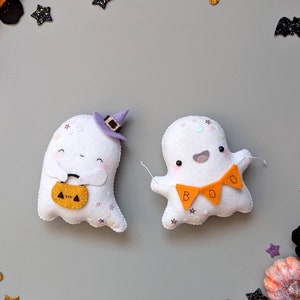 Cute Halloween Ornaments Felt Halloween Plushies Spooky Ornaments Goth ...