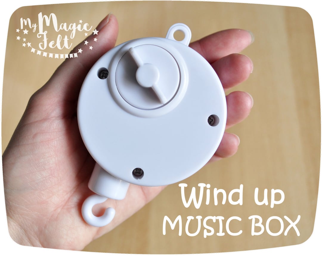 Baby Mobile Music Box: Wind-up Rotary Crib Toy - Plays Brahms Lullaby ...