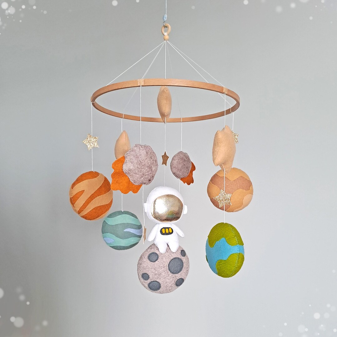 Boy Baby Mobile Space Galaxy Nursery Decor Crib Mobile Hanging Universe ...