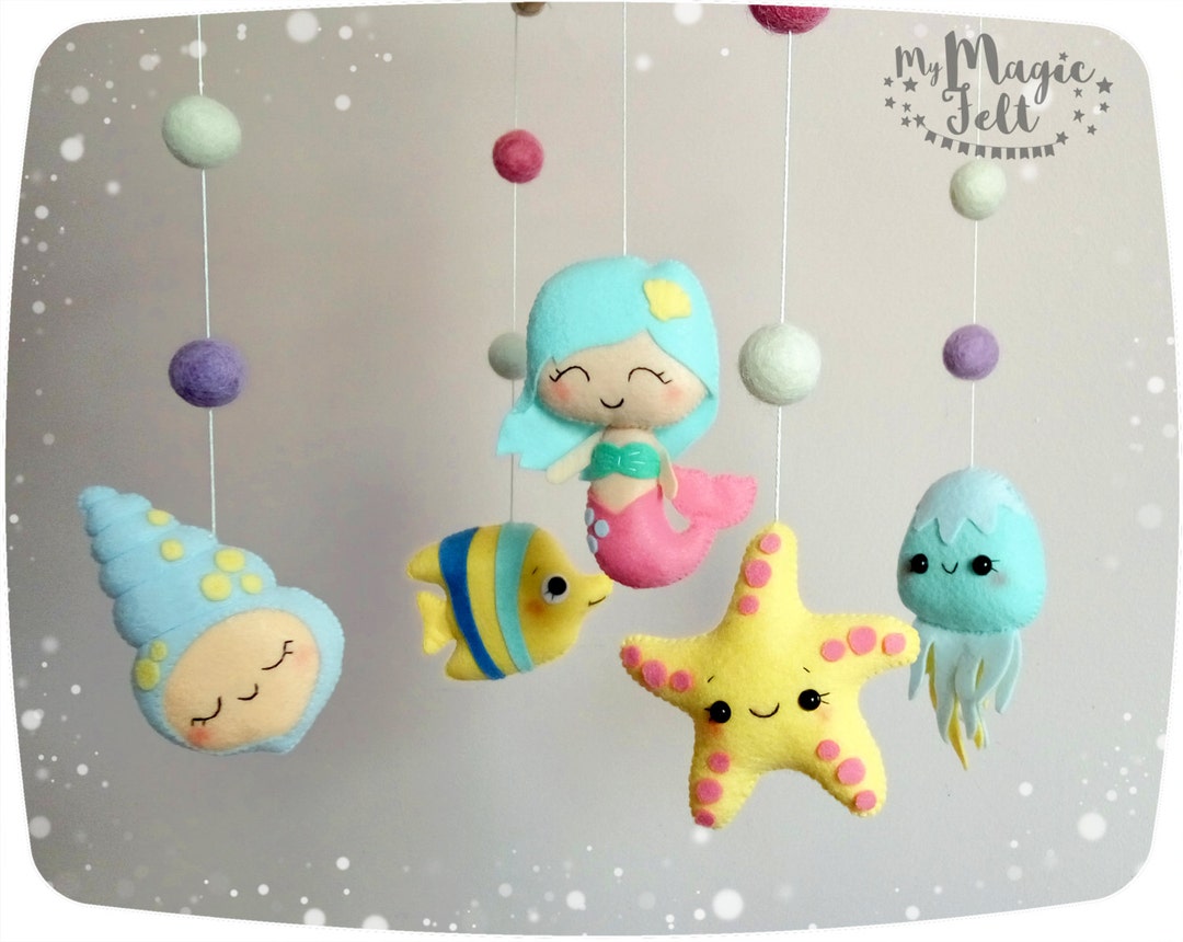 Baby Mobile Mermaid Nursrey Mobile Ocean Crib Mobile Girl - Etsy