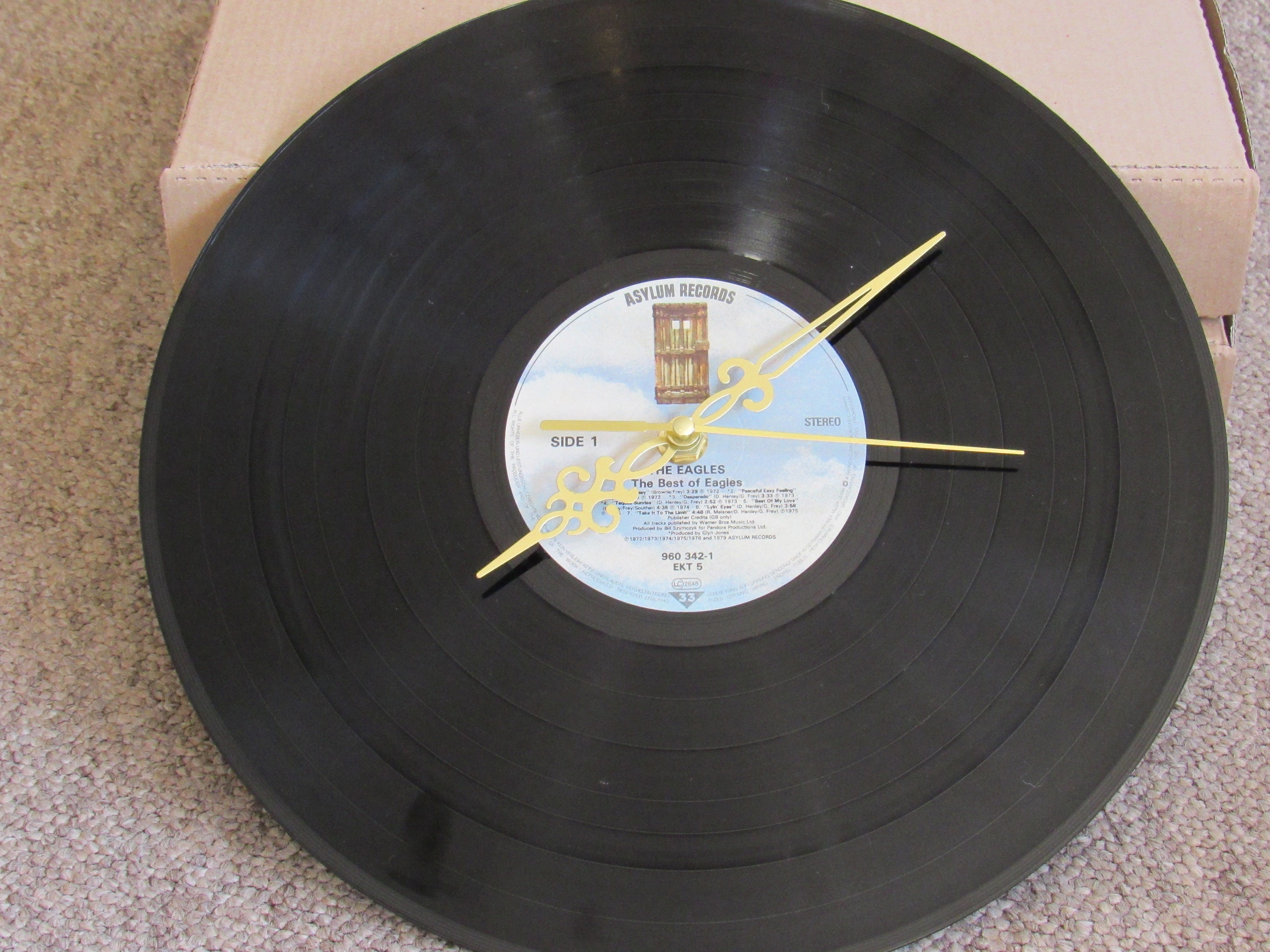 Vinyl Record Clock the Best of Eagles - Etsy