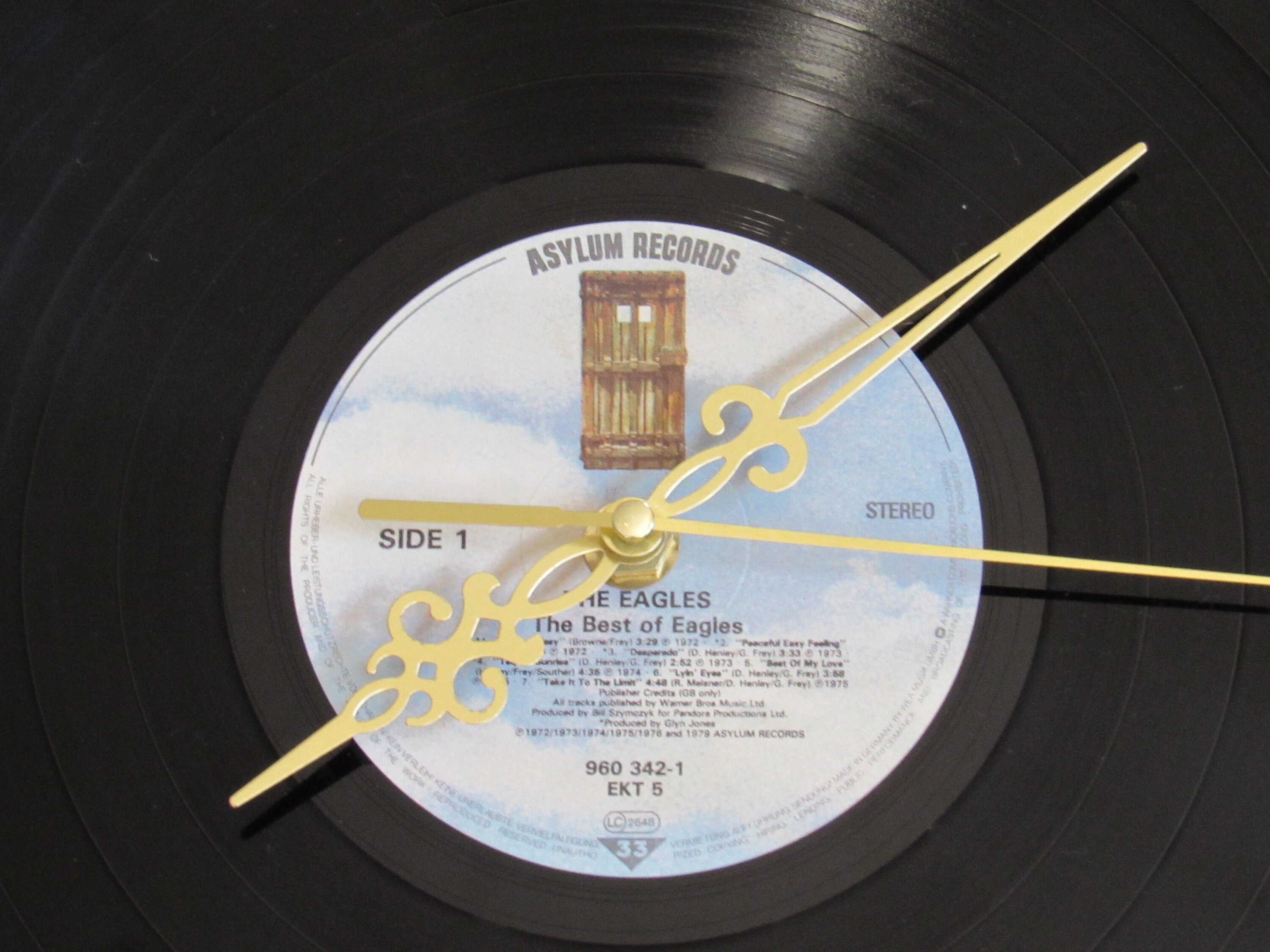 Vinyl Record Clock the Best of Eagles - Etsy