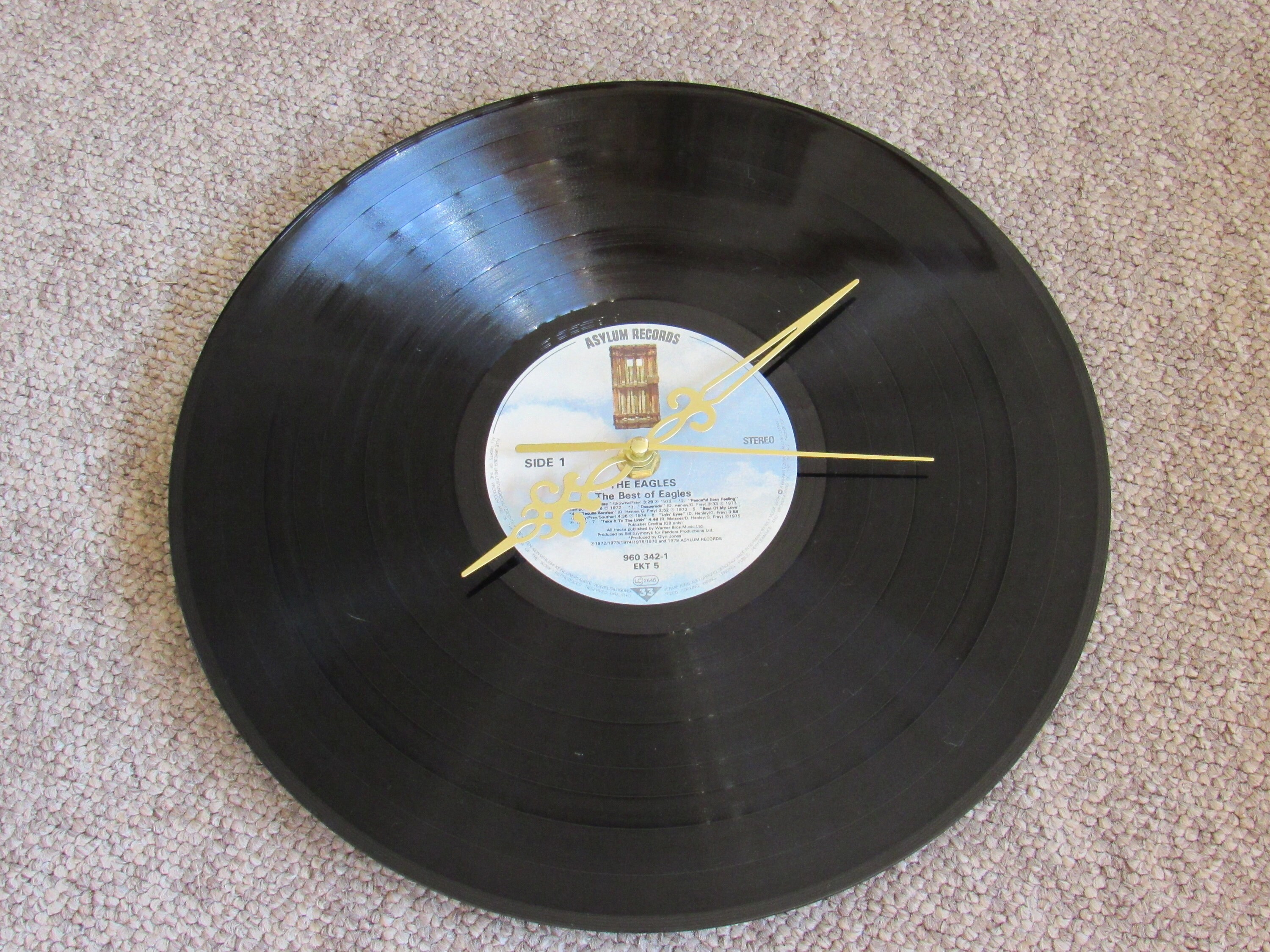 Vinyl Record Clock the Best of Eagles - Etsy