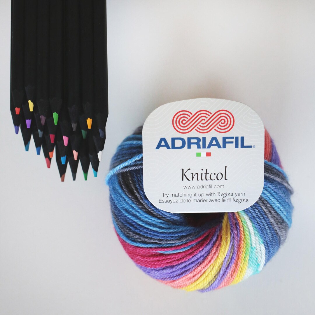 Knitcol - Self Patterning Merino Knitting and Crochet Yarn 50g - Etsy