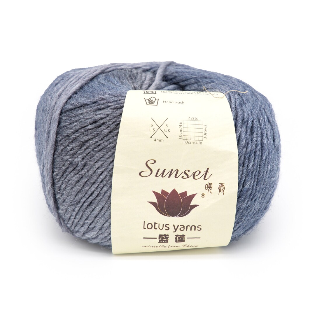 Merino Soy Blend Yarn | Sunset From Lotus Yarns | Variegated | Hand ...