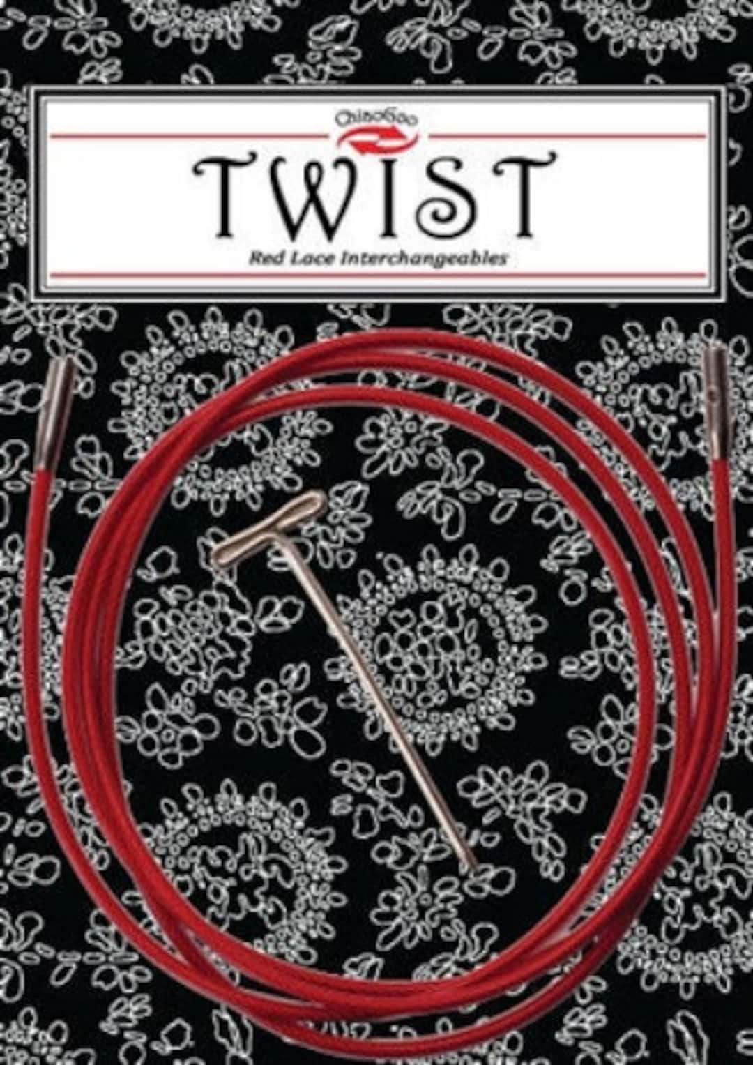 Chiaogoo TWIST Red Lace Cables | Cables for Interchangeable Knitting ...