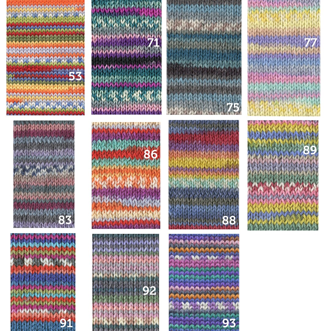 Knitcol Self Patterning Merino Knitting and Crochet Yarn 50g - Etsy