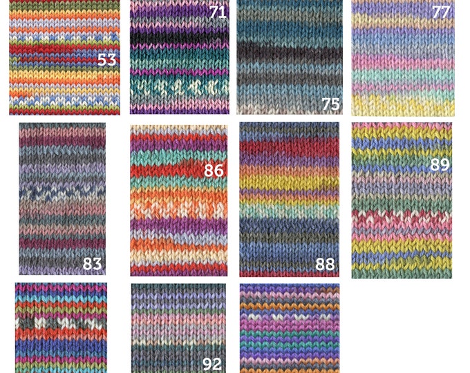 Knitcol Self Patterning Merino Knitting and Crochet Yarn 50g - Etsy