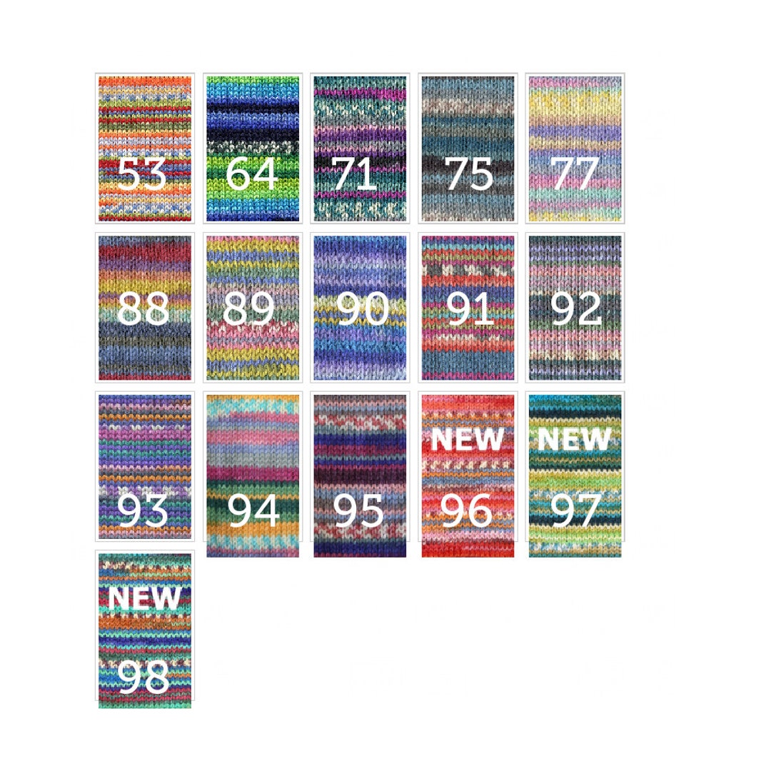 Knitcol Self Patterning Merino Knitting and Crochet Yarn 50g - Etsy