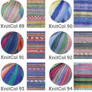 Knitcol - Self Patterning Merino Knitting and Crochet Yarn 50g - Etsy UK