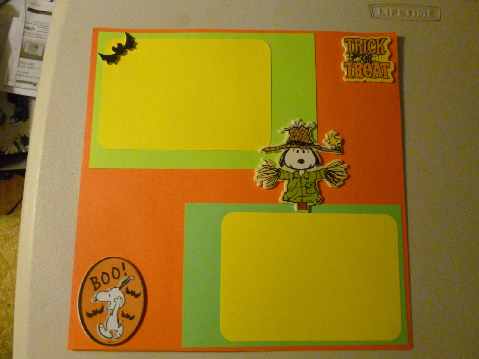 Snoopy/peanuts Halloween Theme Scrapbook Page Layouts 4- 12x12 Layouts ...