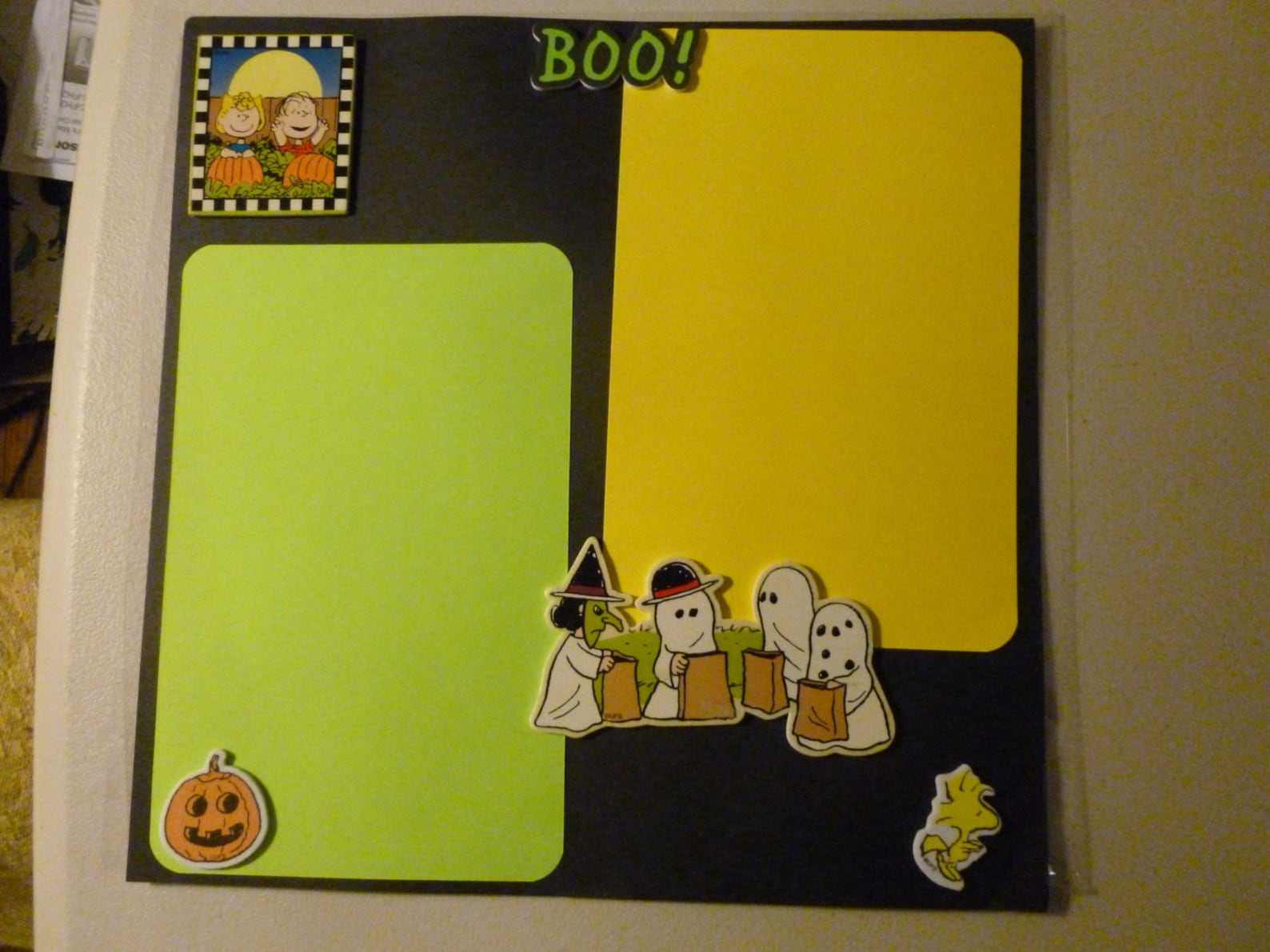 Snoopy/peanuts Halloween Theme Scrapbook Page Layouts 4- 12x12 Layouts ...