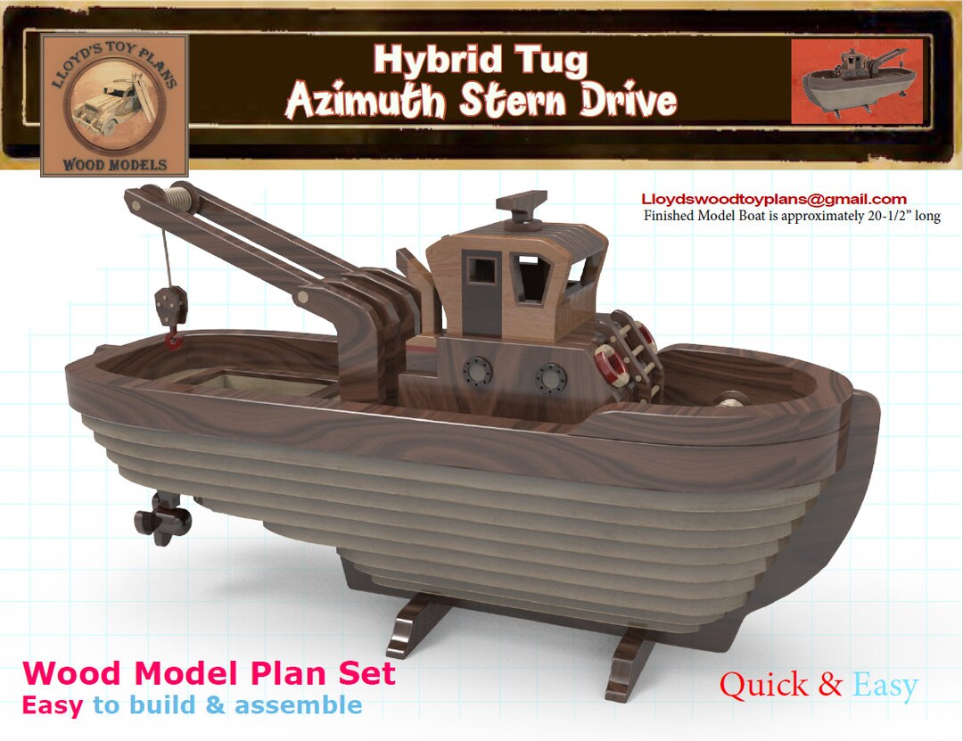Azimuth Stern Drive Tug - Etsy