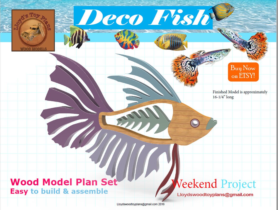 Deco Fish 3 | Etsy