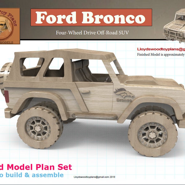 Wood Ford Bronco Model - Etsy