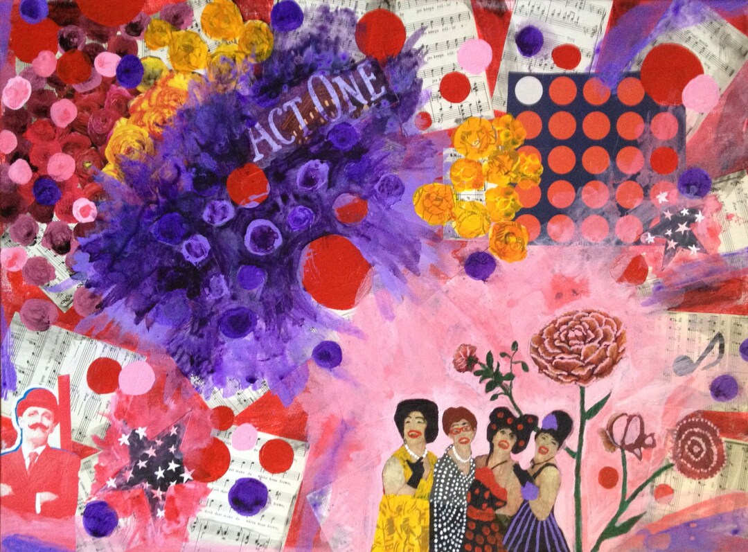 Mixed Media Collage Art "celebrating Singers" - Etsy