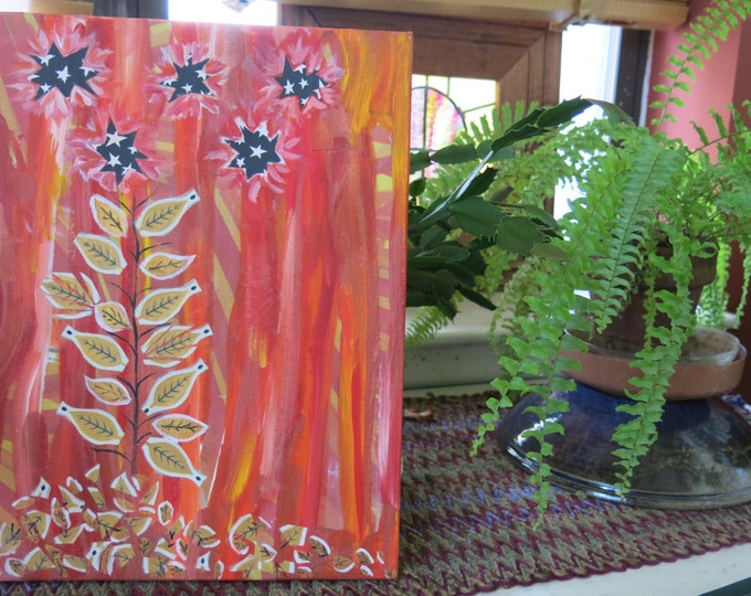 Mixed Media Collage Art pear Tree - Etsy